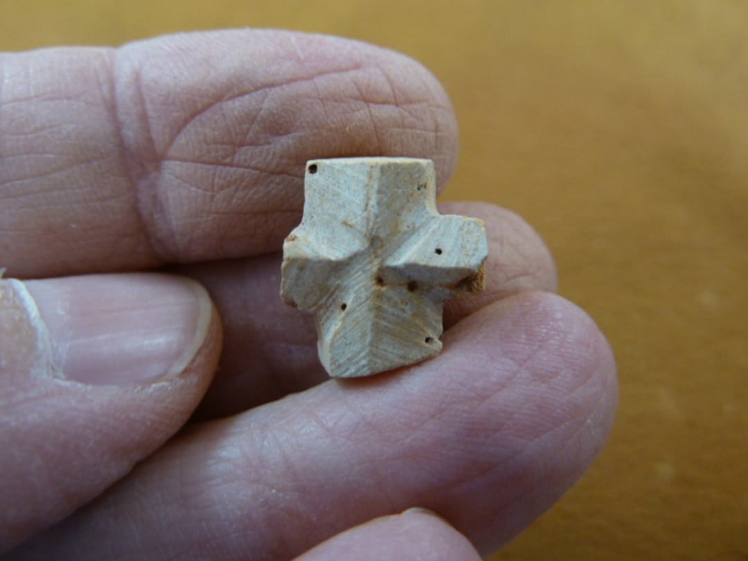 5/8 Inch Small Fairy Stone Cross Staurolite Crystal Christian Religious ...