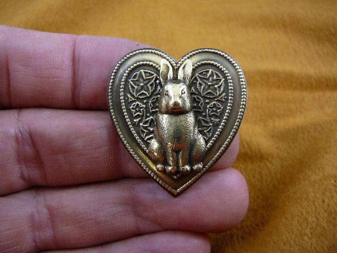 Bunny Rabbit Little Fufu Foo Foo Heart Love Pin Pendant B-bun-101 - Etsy