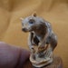 Little Tan Lemur Tagua Nut Figurine Bali Detailed Carving on Wood Base ...