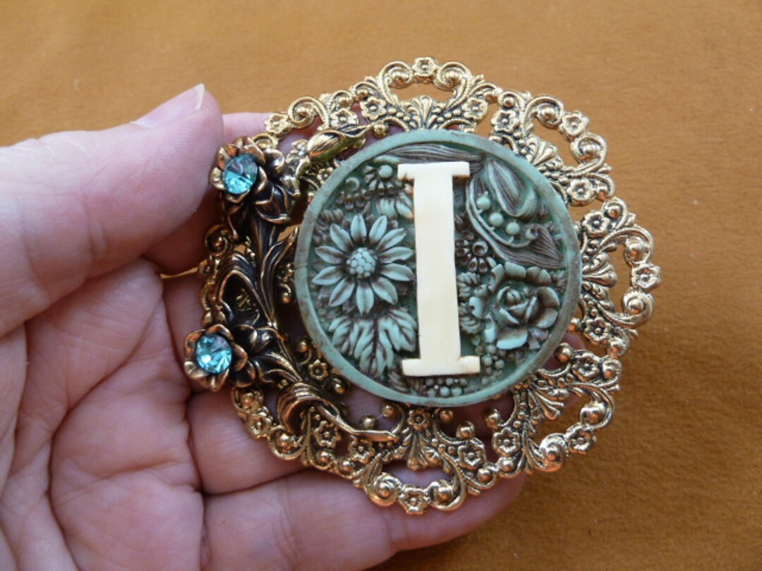 Letter I "i" Initial With Daisy Roses Rose Lily of the Valley Flowers ...