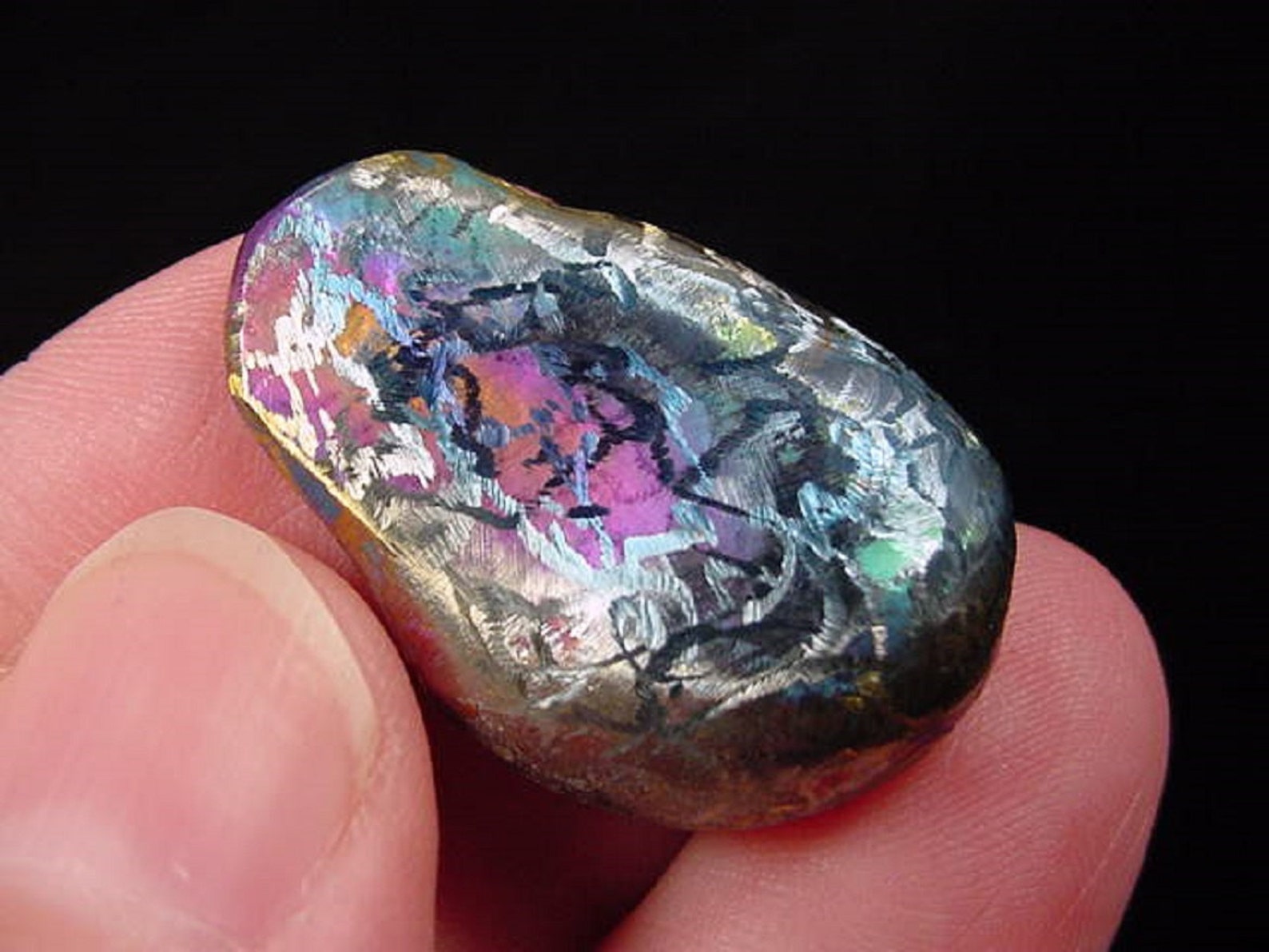 Weird Rare Titanium Polymorph Pink Blue Rainbow Jewelry Nugget Specimen ...