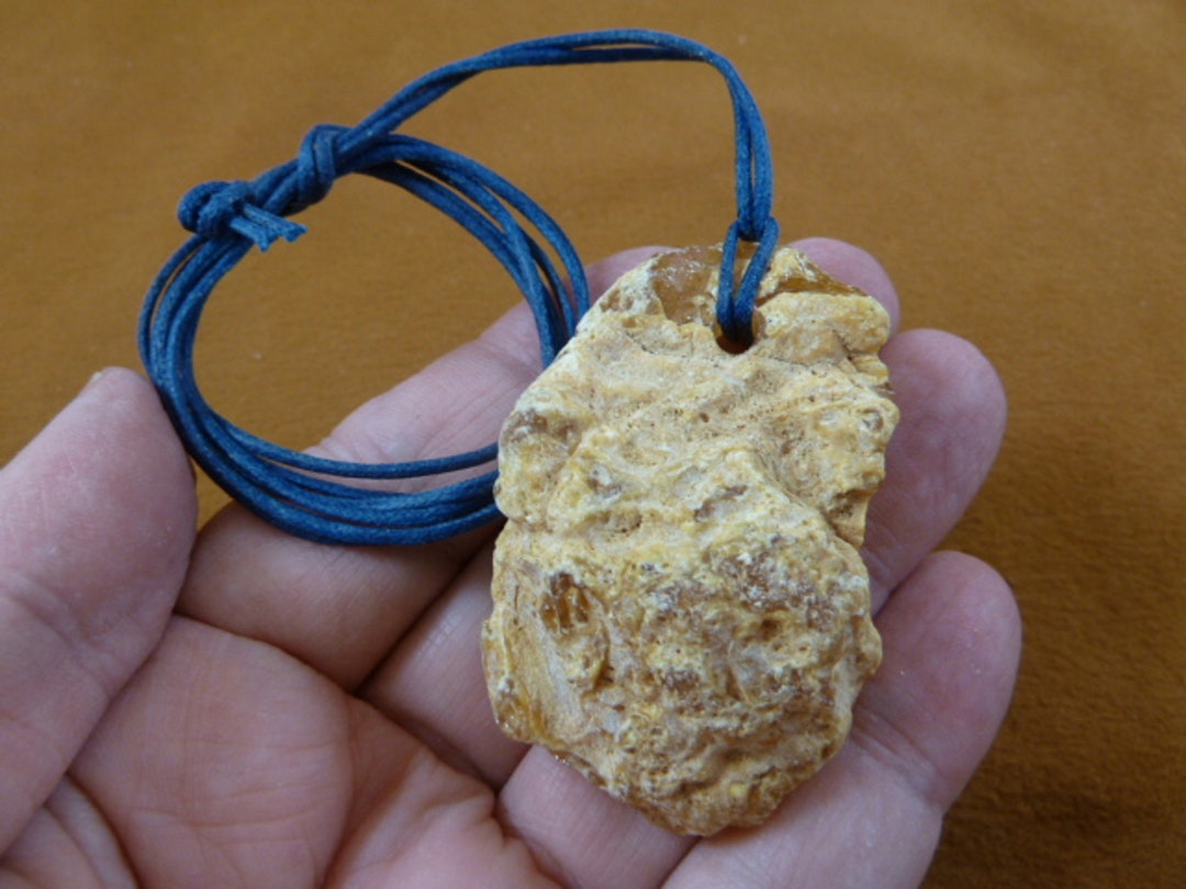 16.7 G Rare Kauri Tree Gum Copal Amber Nugget Pendant on 40 Blue ...