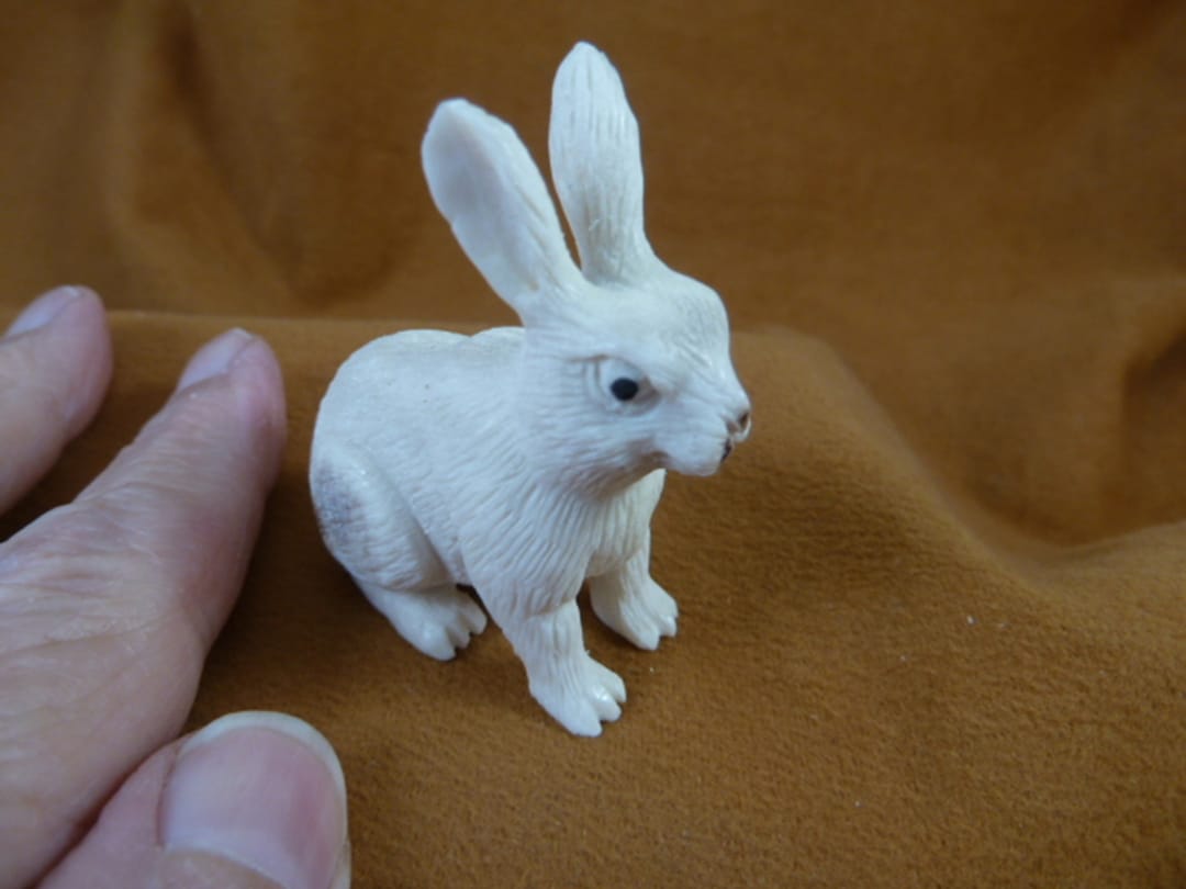Bunny Rabbit of Shed ANTLER Figurine Bali Detailed Carving of Shed ...