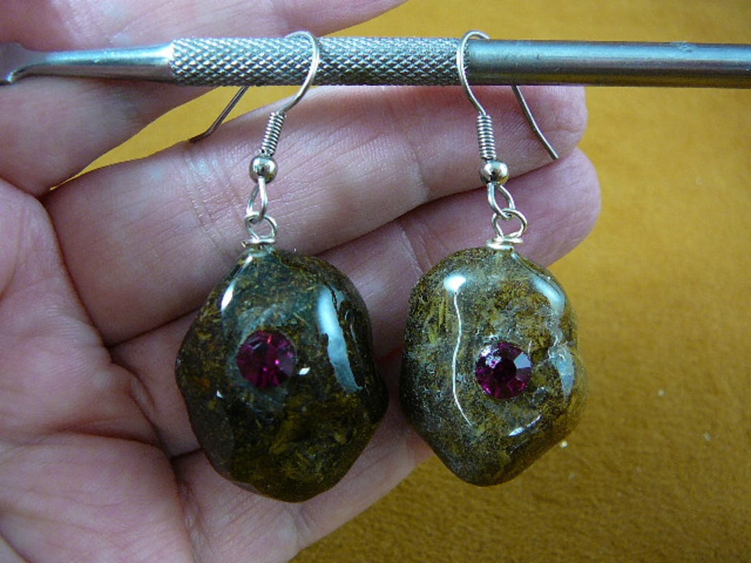 Real Moose POOP Doo Doo Turd Bling Hot Pink Rhinestone Silver Tone Wire ...