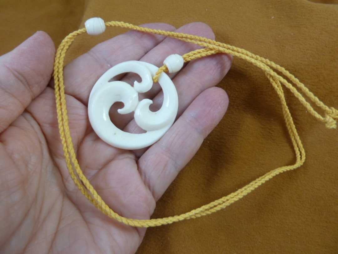 MAORI Style Circle With Ocean Wave Waves Fish Hook Water Buffalo Aceh ...