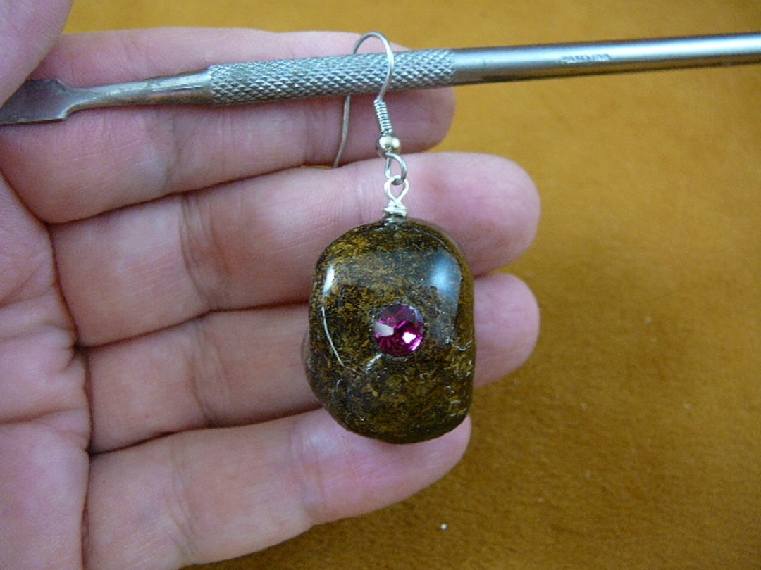 Real Moose POOP Doo Doo Turd Bling Hot Pink Rhinestone Silver Tone Wire ...