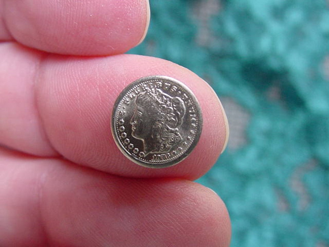 Miniature Mini Morgan Dollar 19th Century Token Minted Double Sided ...