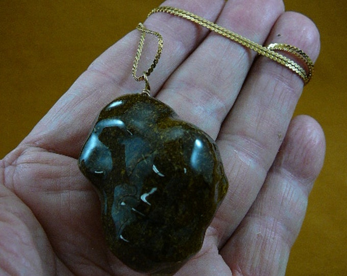Real Super Jumbo Moose POOP 1 Doo Doo Nugget Pendant on 24 Long Gold ...