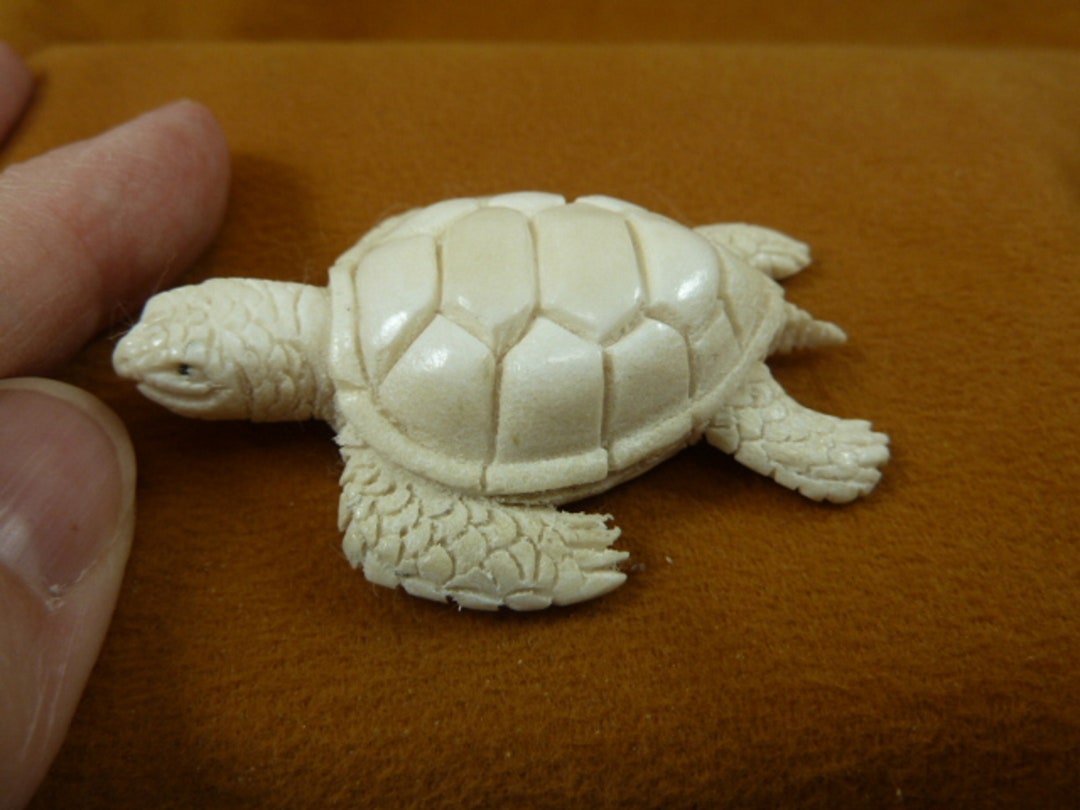 Swimming Sea Turtles of Shed ANTLER Figurine Bali Detailed Carving of ...