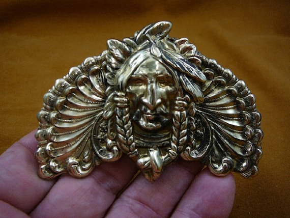 Native American Indian Chieftain Chief Man With Braids on - Etsy