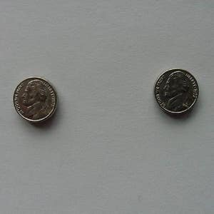 Miniature U.S. Jefferson Nickel 20th Century Mini Token Coin Stud ...