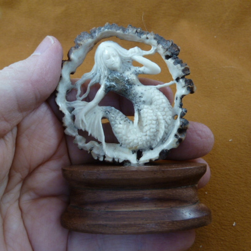 Carved Wood Mermaid - Etsy