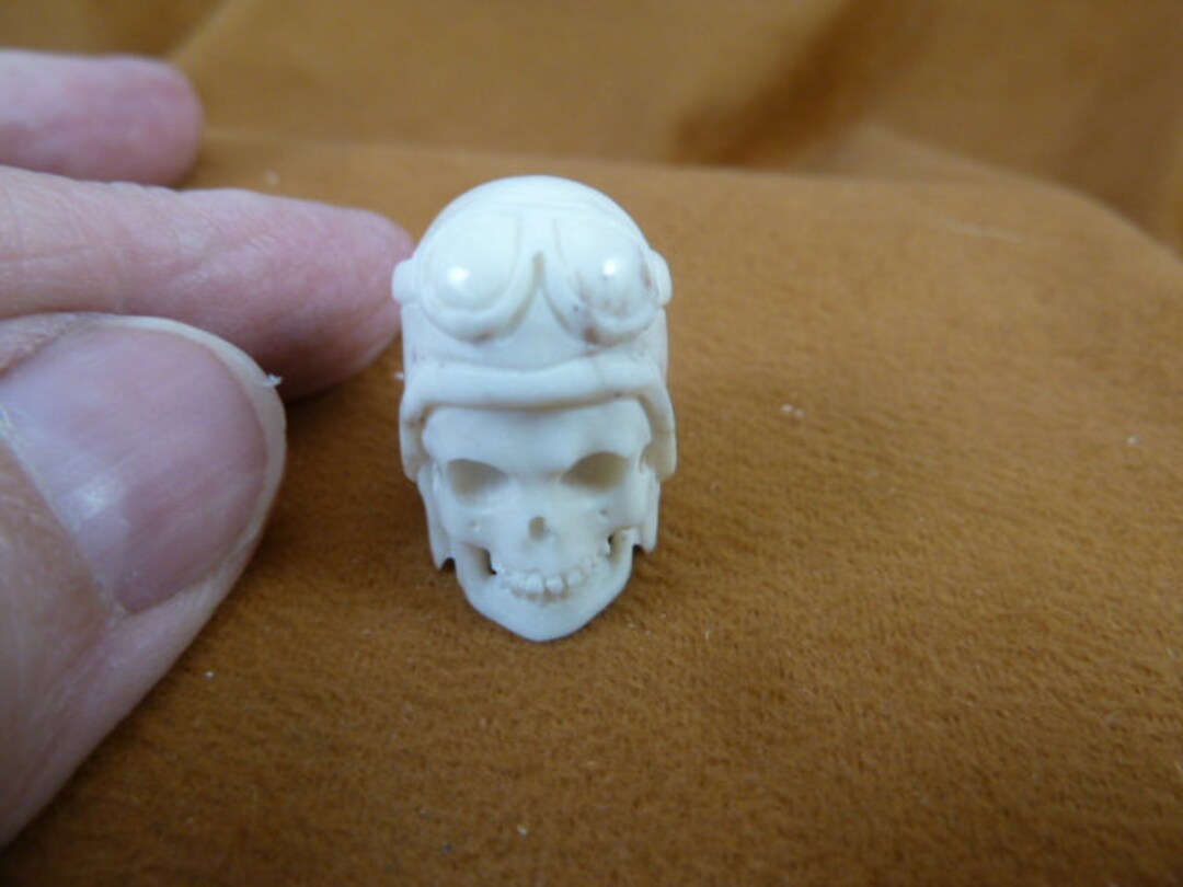 Small White Human Skull Steampunk Cranium Figurine Bali Detailed ...