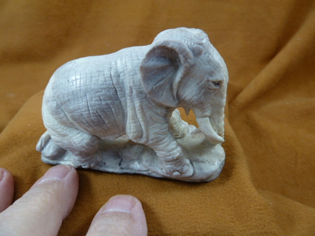 Walking Elephant of Shed ANTLER Figurine Bali Detailed Carving of Shed ...