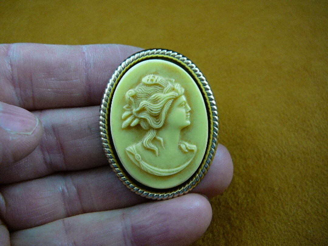 Psyche Greek Mythology Medusa Lady Woman CAMEO Pin Pendant Jewelry ...