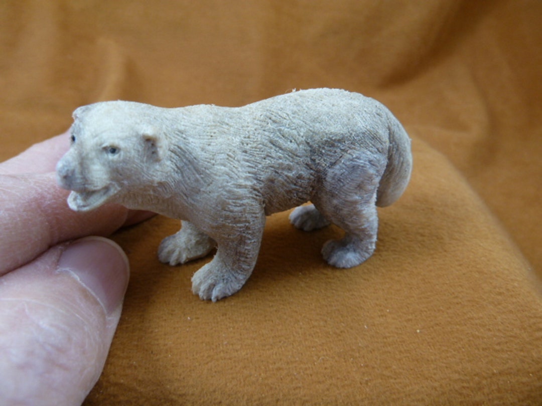 Standing Wolverine Pup Figurine Bali Detailed Carving of Shed Moose ...