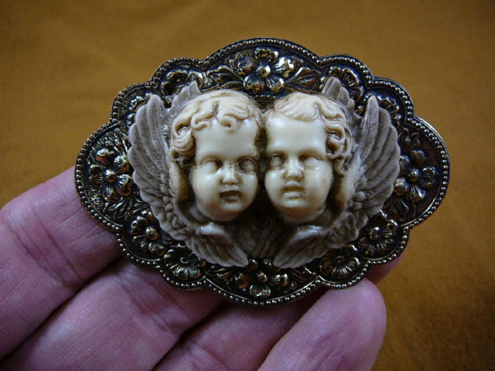 Baby Cherubs Angels Twin Two Cherubs Ivory Gray Colored - Etsy