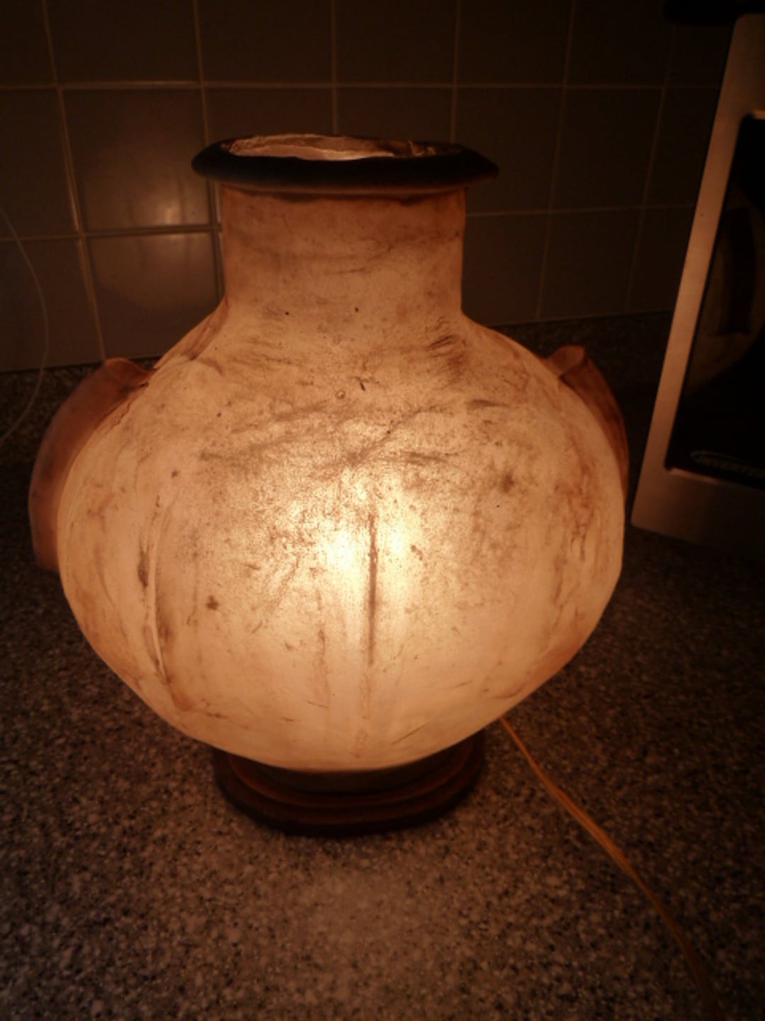 Natural Camel Bladder Lamp Display Turkish Style Candelabra Light With ...