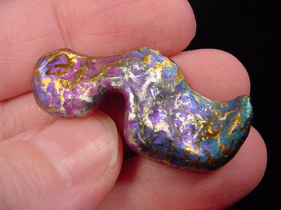 Weird Rare Titanium Polymorph Purple Pink Rainbow Abstract Jewelry ...