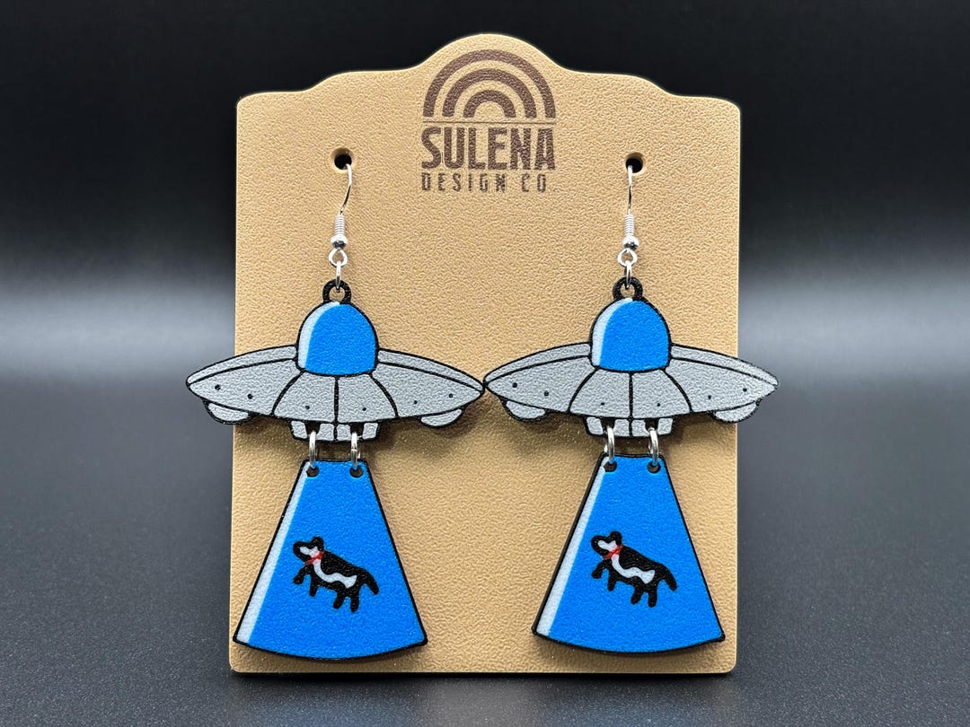 Alien Earrings • UFO Earrings • UFO Dangle Earrings • Novelty Earrings ...