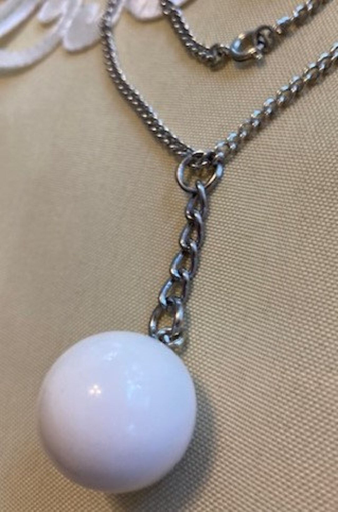 Necklace Ping Pong Ball in White Could Not Resist Making This Came With ...