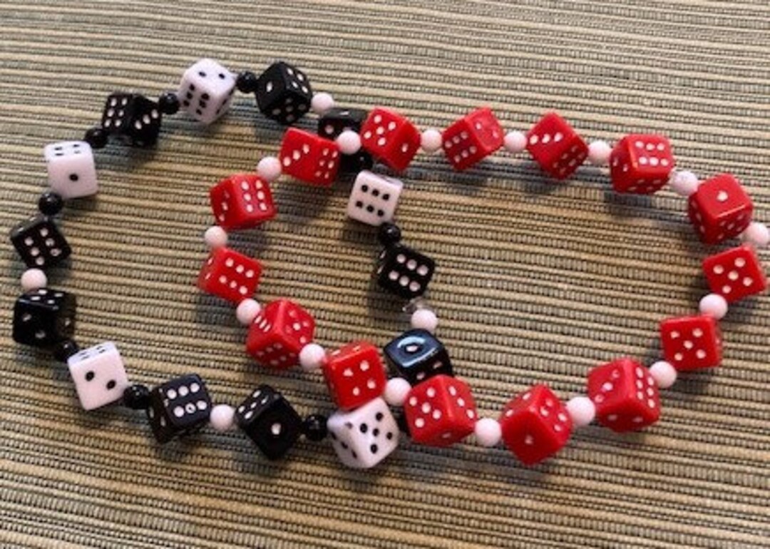 Dice Jewelry Set Four Pieces Once Price Red Black White Dice 2 ...
