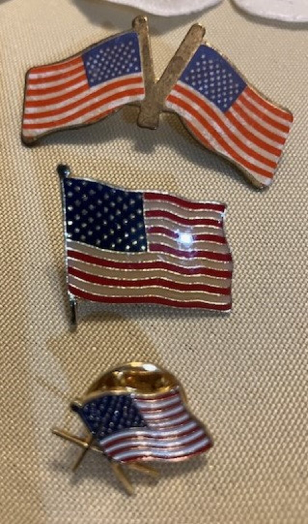 Lot 5 Patriotic Pins Full Color Plus 1 Army Pin Silver Metal - Etsy