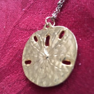 Sandollar Vintage Pendant Appears to Be Real Dipped in Gold and Golden ...