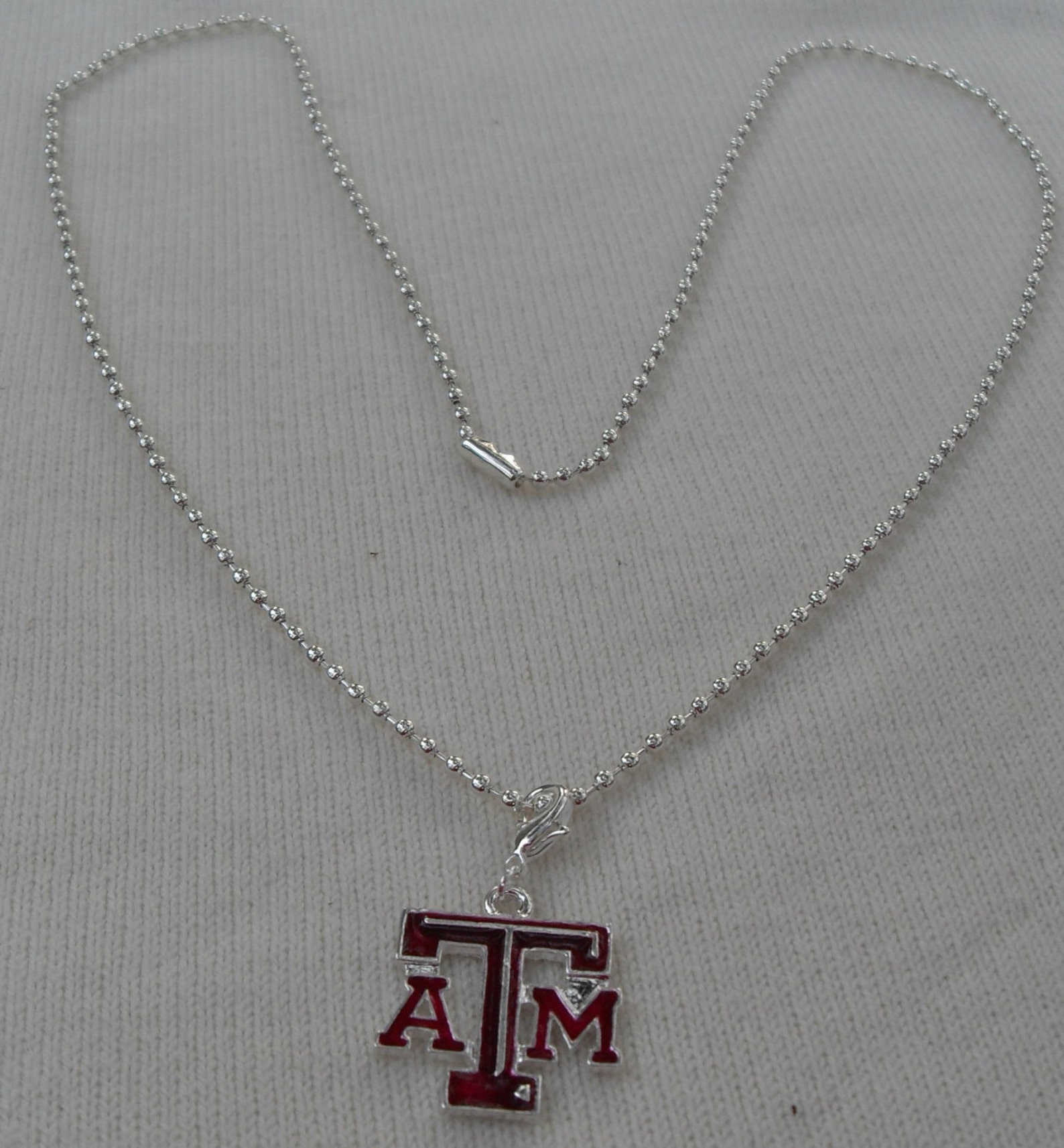 Aggie Official Logo Charm Necklace on Silver Ball Chain NEW - Etsy