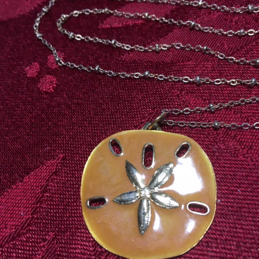 Sandollar Vintage Pendant Appears to Be Real Dipped in Gold and Golden ...
