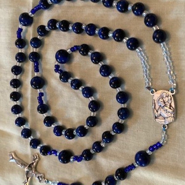 Cobalt Blue Rosary - Etsy