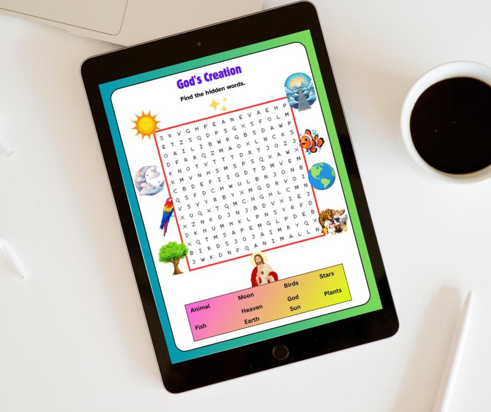 Kids Bible Activity Worksheet for Sunday School, Printable Worksheet - Etsy