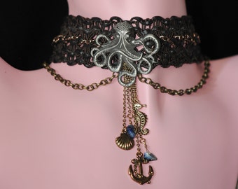 Steampunk choker | Etsy