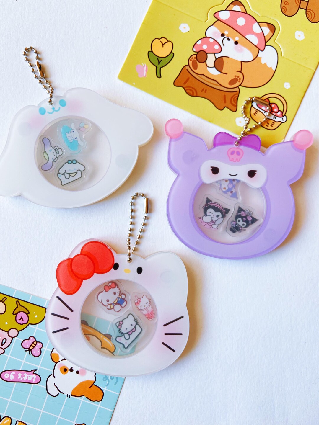 Cute Colorful Acrylic Keychain/kawaii Acrylic Keychain/cute Shaker ...
