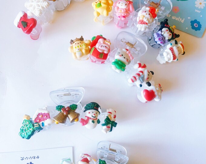 One Christmas Claw Clip/cute Christmas Claw Clip/snowman Cute Hair ...
