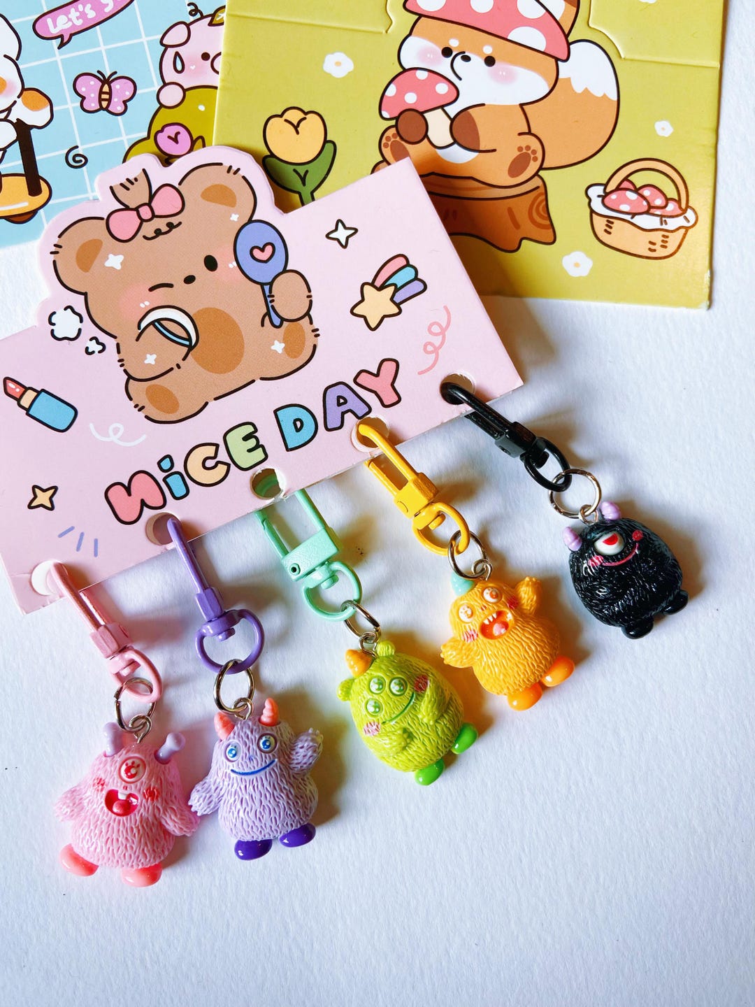 A Set of Resin Keychain/cute Bag Chain/zipper Pull/colorful Keychain ...