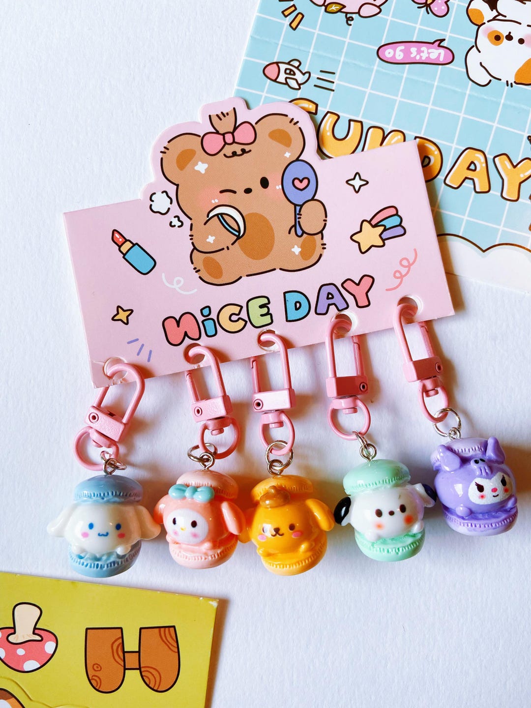 A Set of 3D Kawaii Resin Keychain/kawaii Wallet Charms/backpack Chain ...