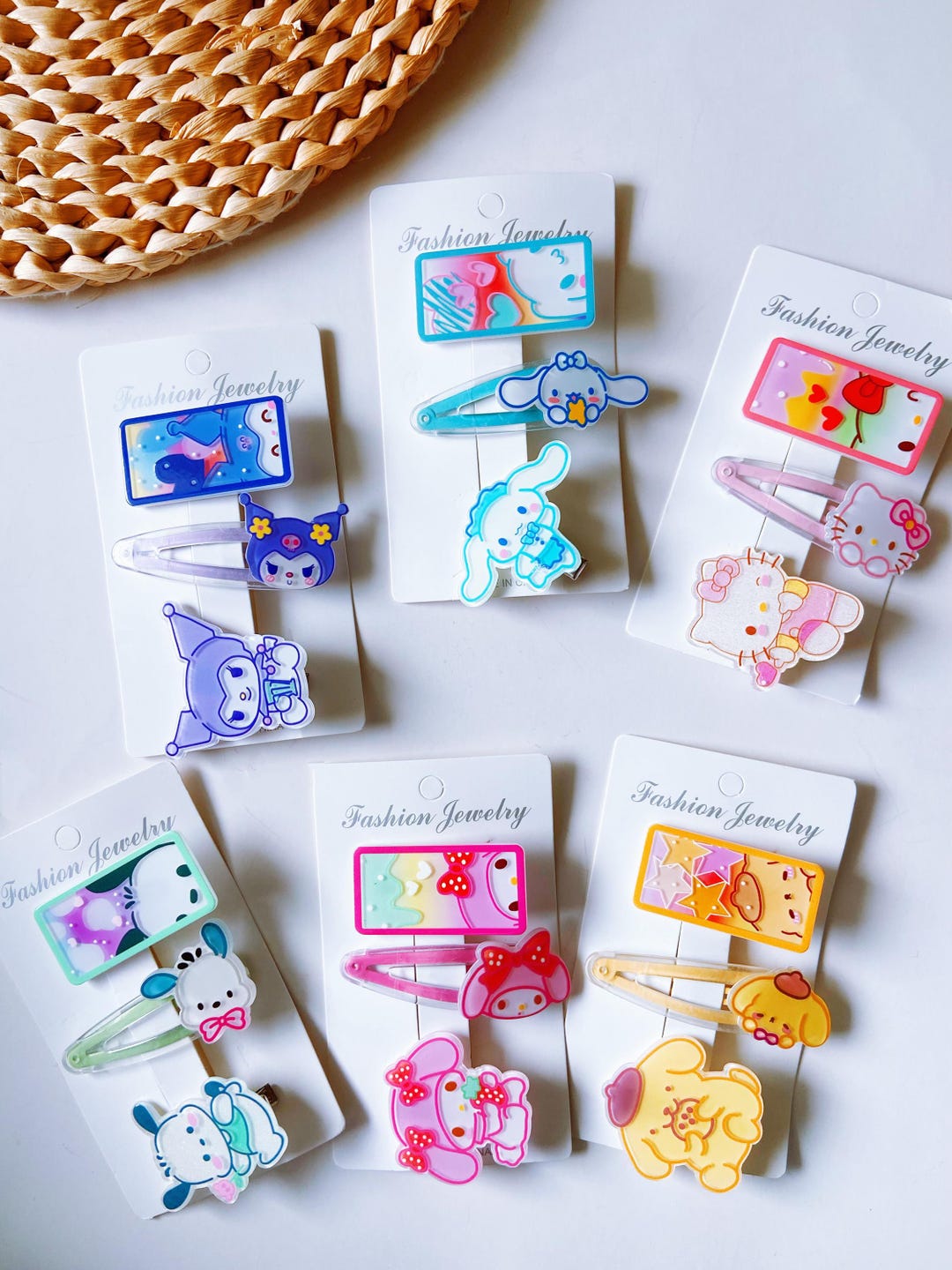 A Set of Cute Hairclips/light Acrylic Hairclip/kawaii Hairclip/sets ...
