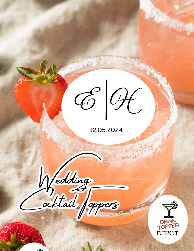 Bulk Wedding Edible Cocktail Toppers - Etsy