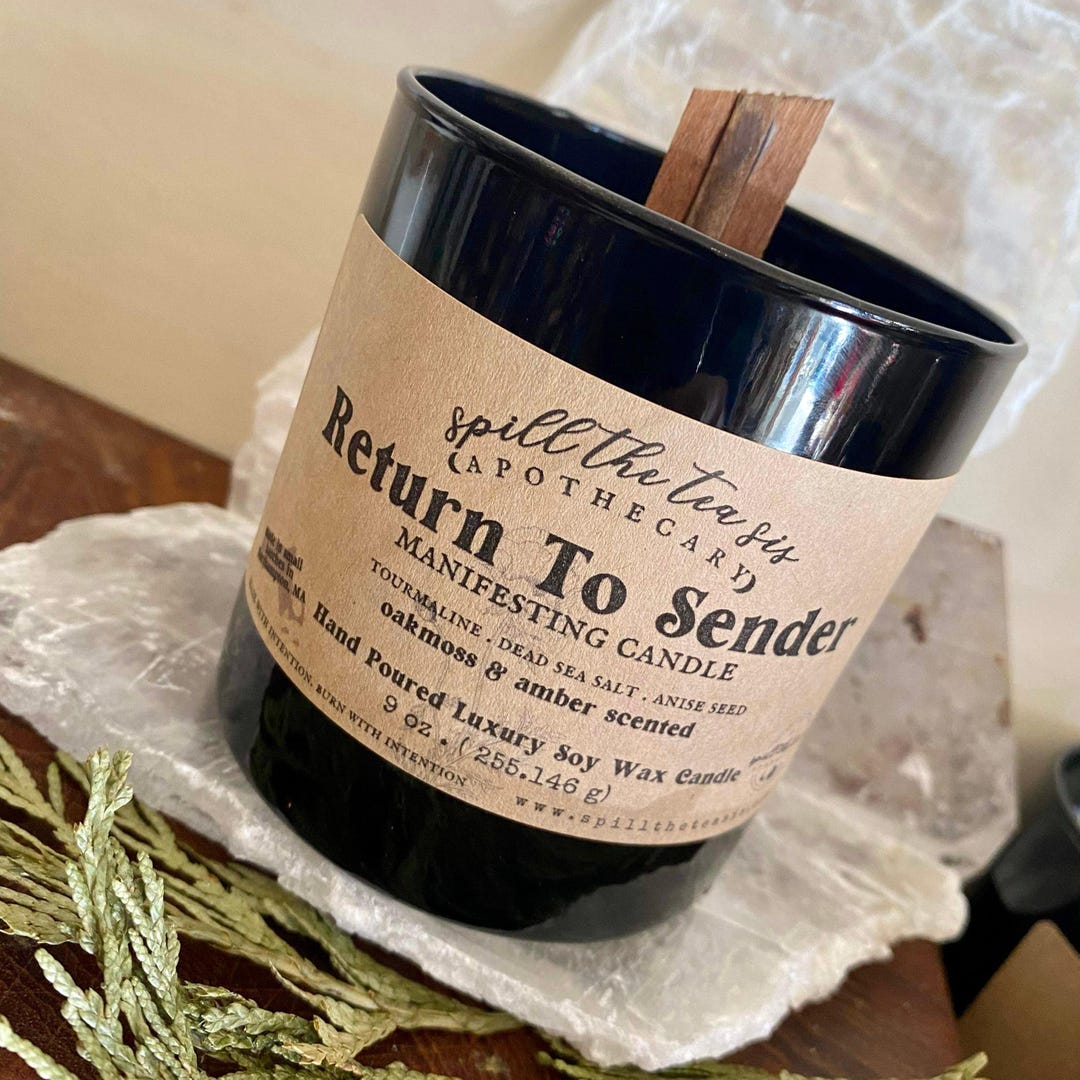 Return to Sender Black Jar Soy Wax Candle - Etsy