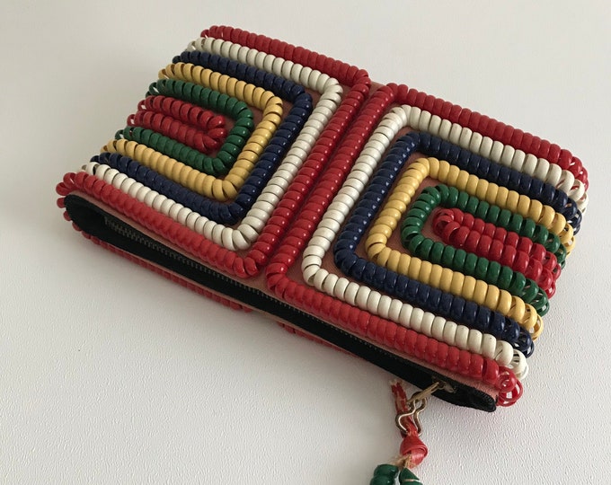 Vintage 1940's Multi-colored Telephone Cord Wire Clutch - Etsy
