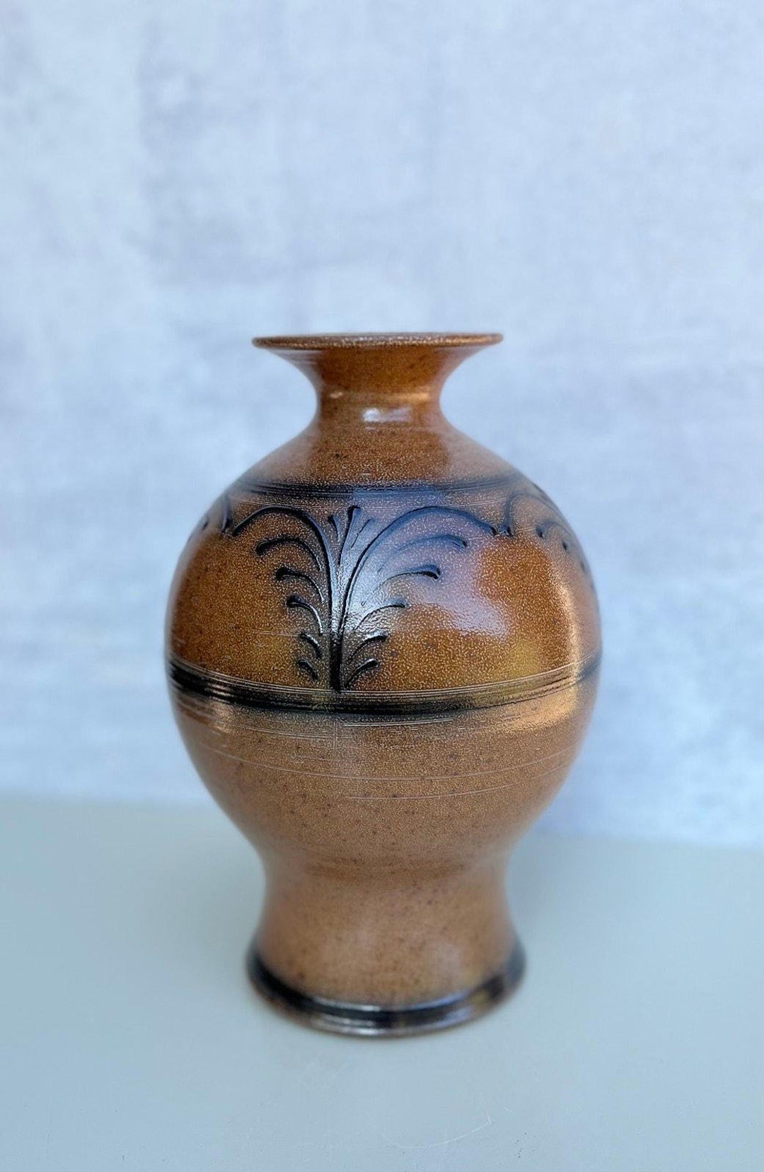 Vintage Salt Glazed Stoneware Shaffer Pottery Vase by Gary Shaffer ...
