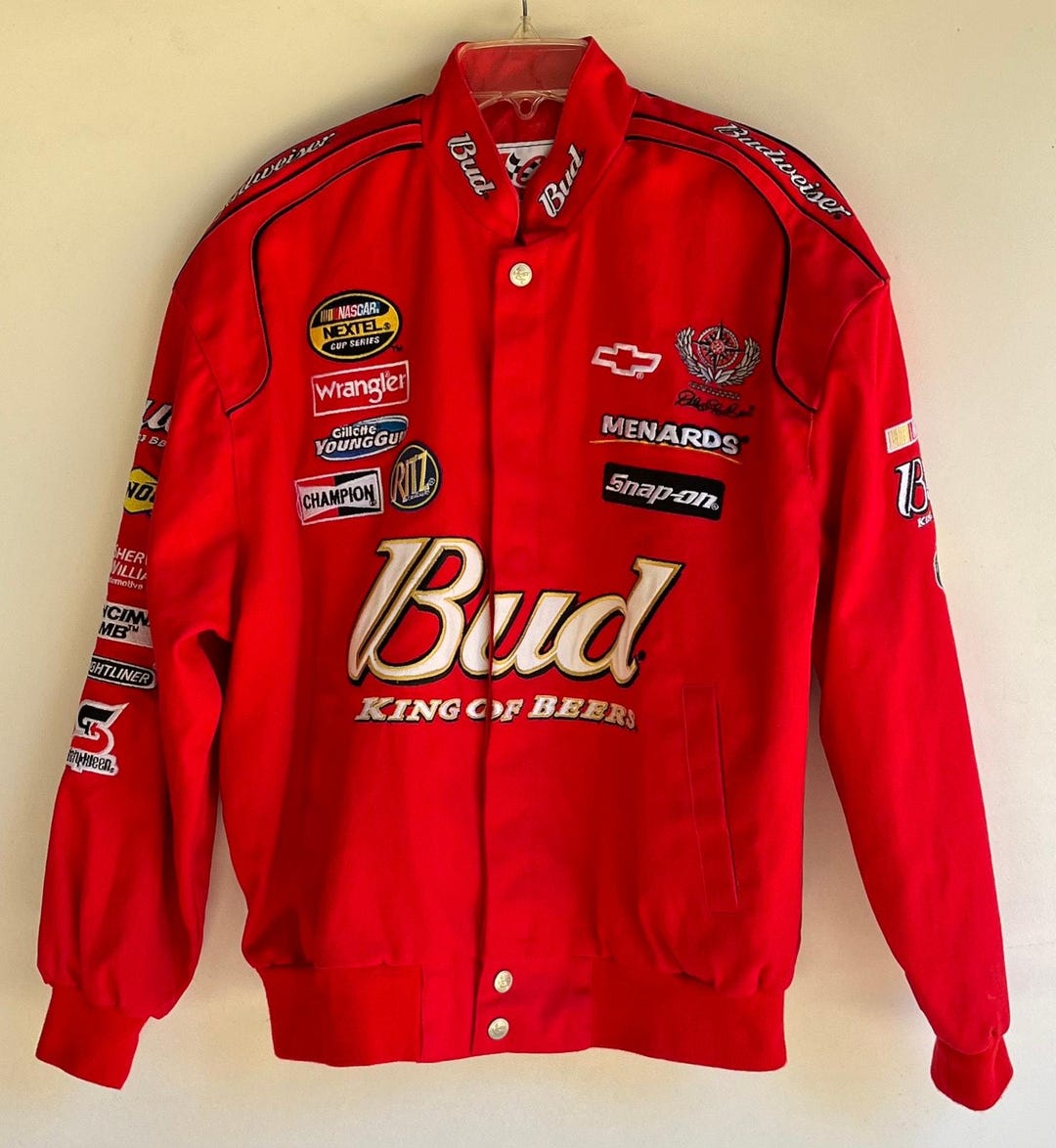 Vintage Dale Earnhardt Jr Budweiser Red Large Nascar Jacket - Etsy