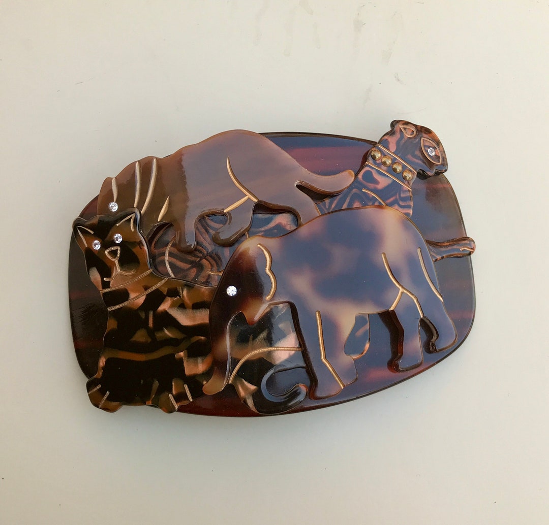 Vintage Huge Exotic Animals With Rhinestones Belt Buckle, Large ...