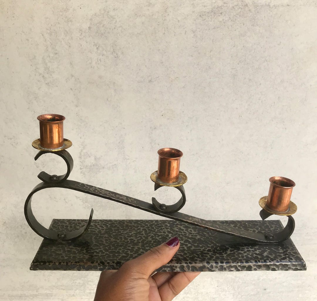 Vintage Craftsman Mission Style Scroll Copper Brass and Metal ...