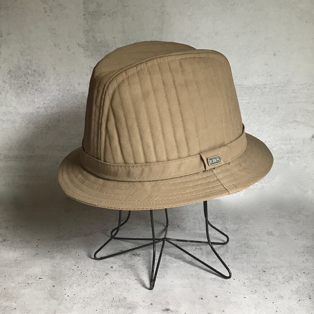Vintage Mod Hat, Tan Totes, Rain Rolls Right Off, Size XL - Etsy