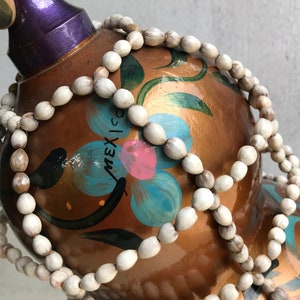 Vintage Huge Handpainted Mexican Shaker With Beads, Percussion ...