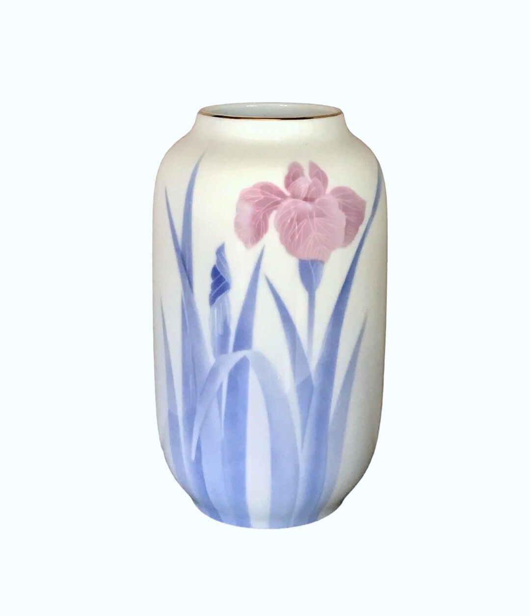 Vintage Fukagawa Japanese Porcelain Vase, Iris Vase - Etsy