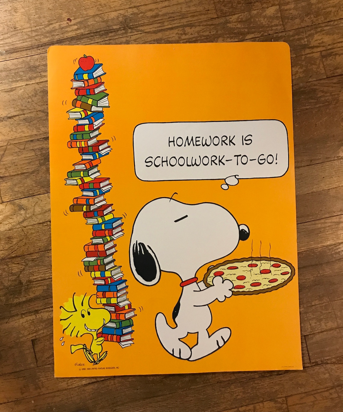 Vintage 1965 Snoopy y Woodstock Homework es la obra escolar | Etsy