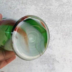 Vintage Handblown Art Glass Swirl Ruffled Rim Vase - Etsy